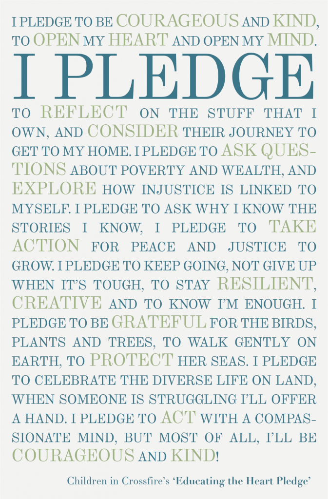 Educating the Heart Pledge - Children in Crossfire